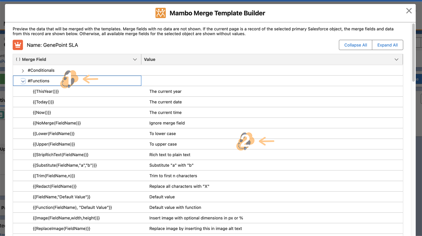 Mambo Merge | How To Use Template Builder